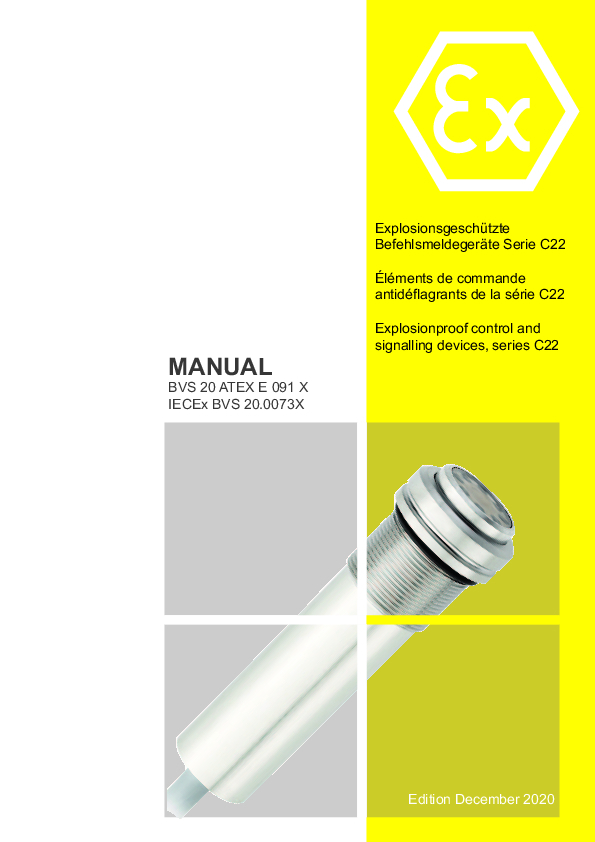 Manual BVS 20 ATEX E 091 X | thuba Ltd.