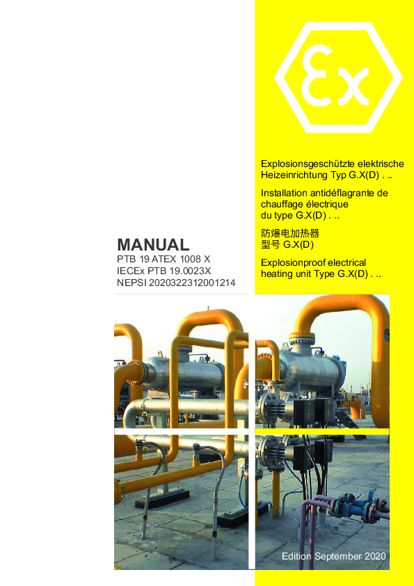 Manual PTB 19 ATEX 1008 X | thuba Ltd.
